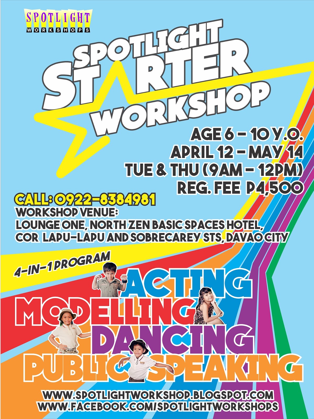 Be in the SPOTLIGHT!: Spotlight Workshops 2016 For Tweens/Teens and ...