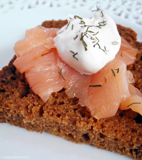Jam Hands: Smoked Salmon on Homemade Brown Bread