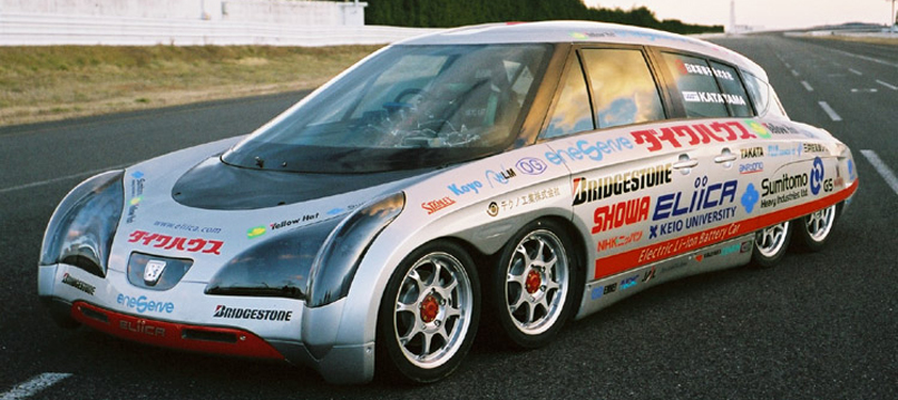 CAD CAM ENGINEER: Eliica 230 MPH 8 wheel - Electric Car