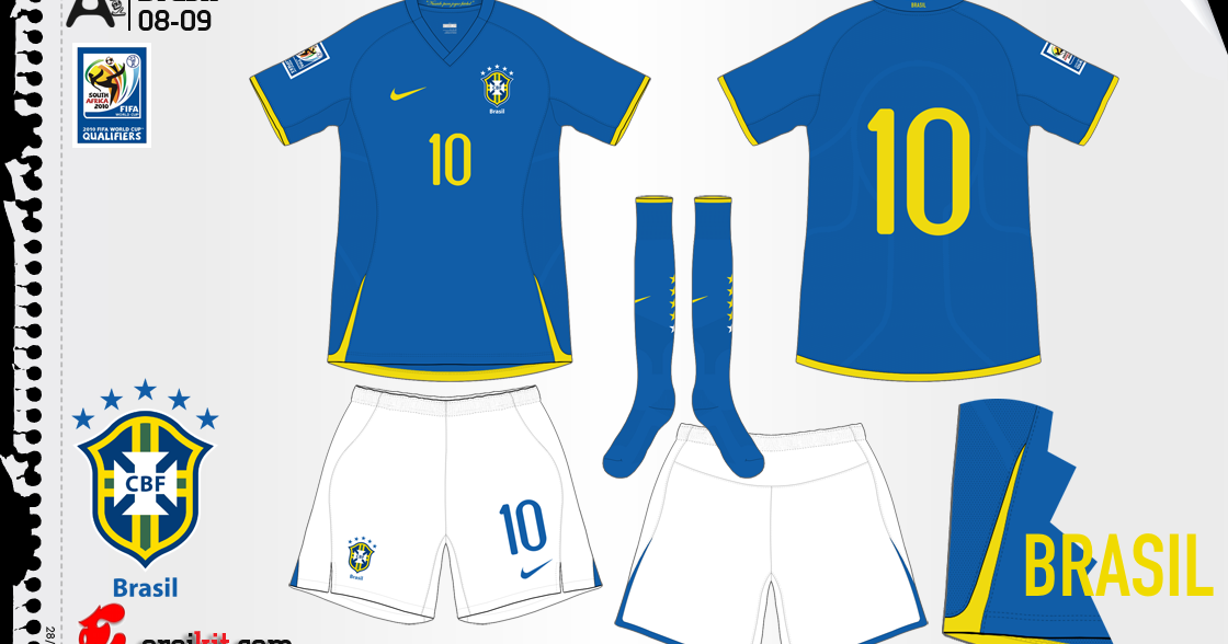 Kit Design, by eroj: 2008-09 Brasil (Home e Away)