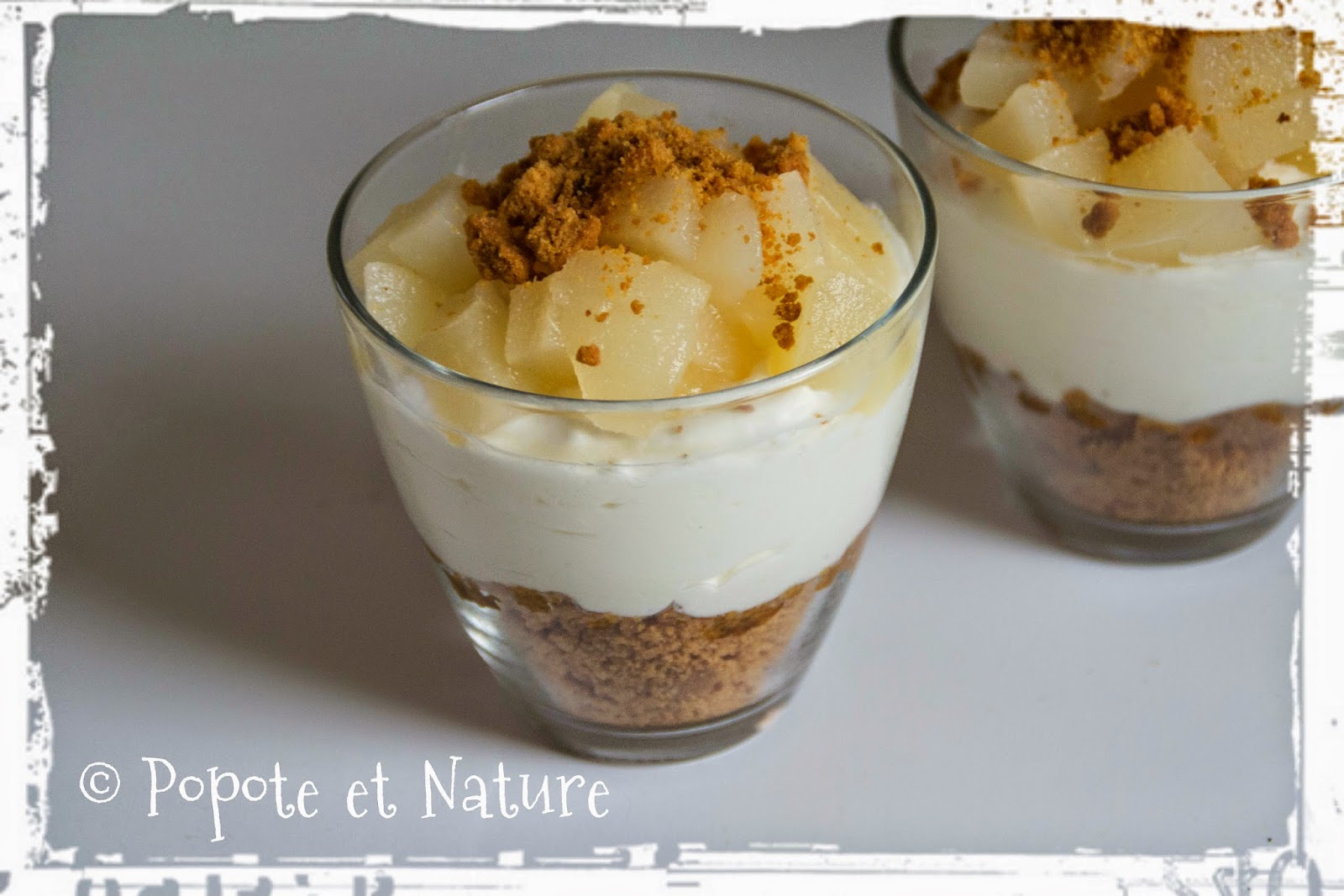 Popote et Nature: Verrine cheesecake aux poires et aux biscuits caramel ...