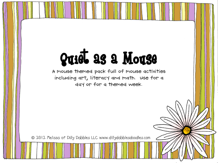 DillyDabbles: Mouse Poem of the Week Freebie