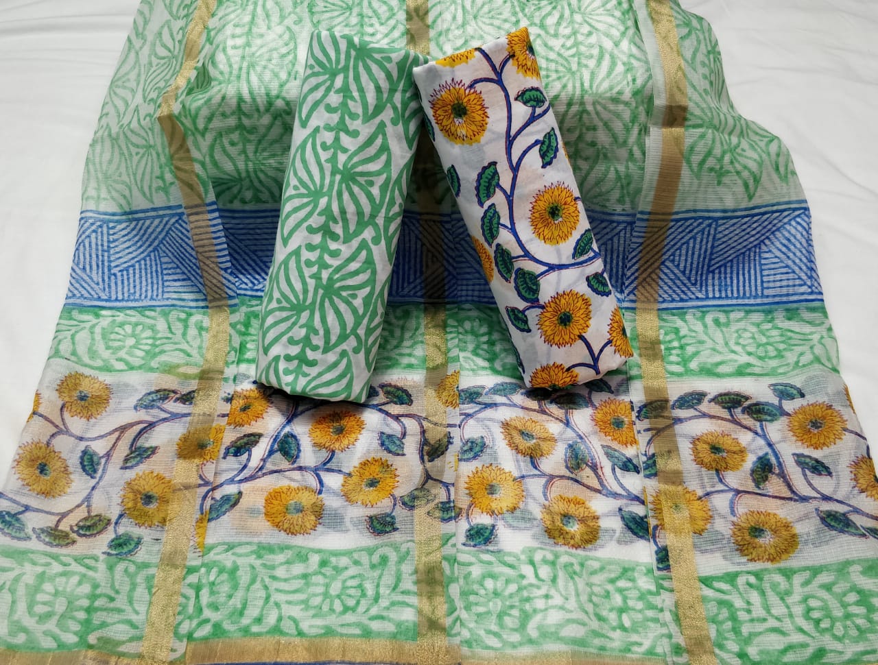 Block printed cotton suits