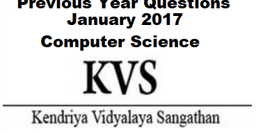 KVS PGT Computer Science Question Paper - January 2017 (Question No 16 ...