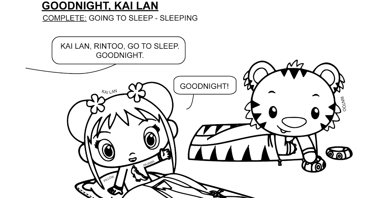 Páginas para colorear originales Original coloring pages: Kai Lan and ...