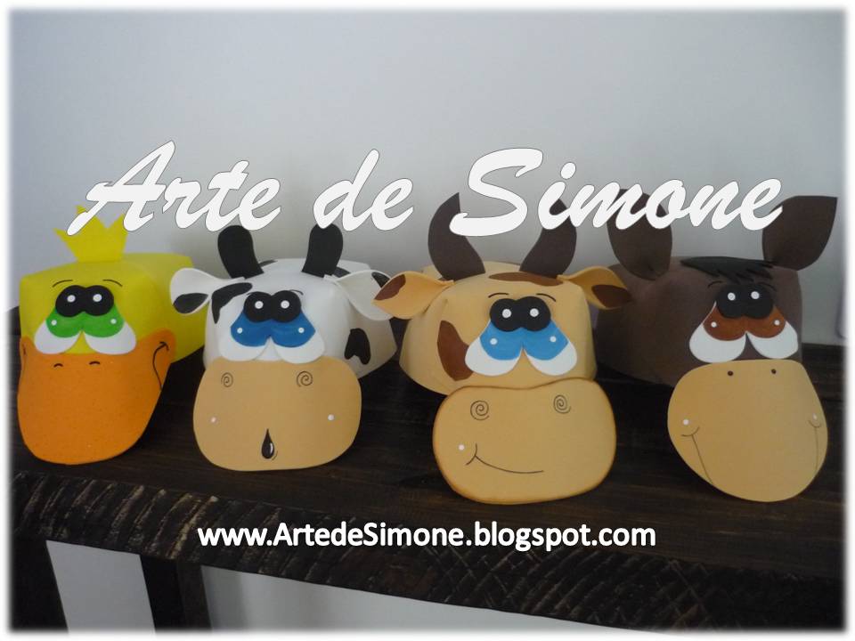 ARTE de SIMONE: Boné de EVA - Festa Fazendinha!!!!