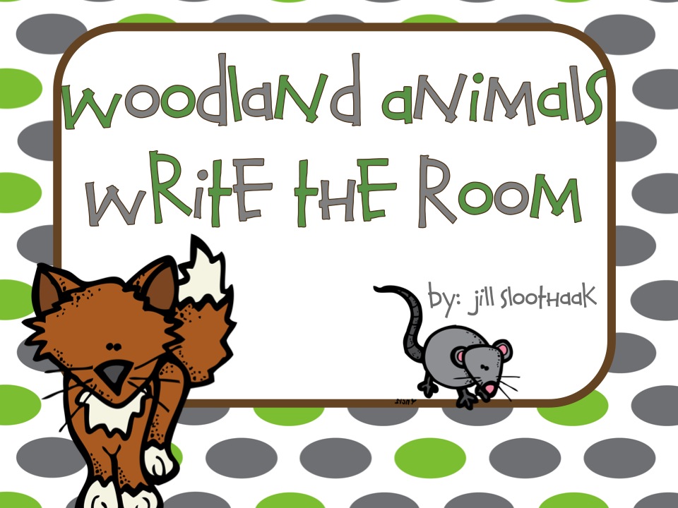 ABC's and Polka Dots: Woodland Animals Write the Room