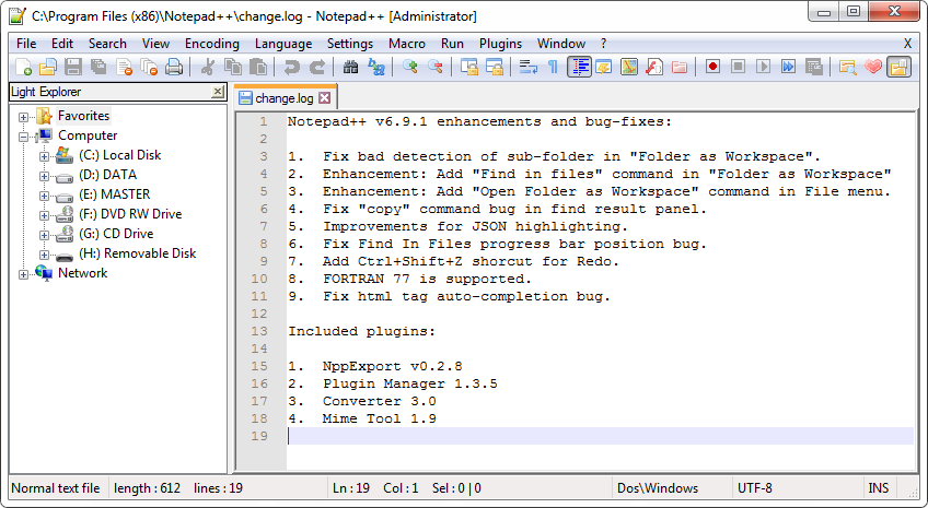 Adding File Explore inside Notepad++ Editor | Few Solution