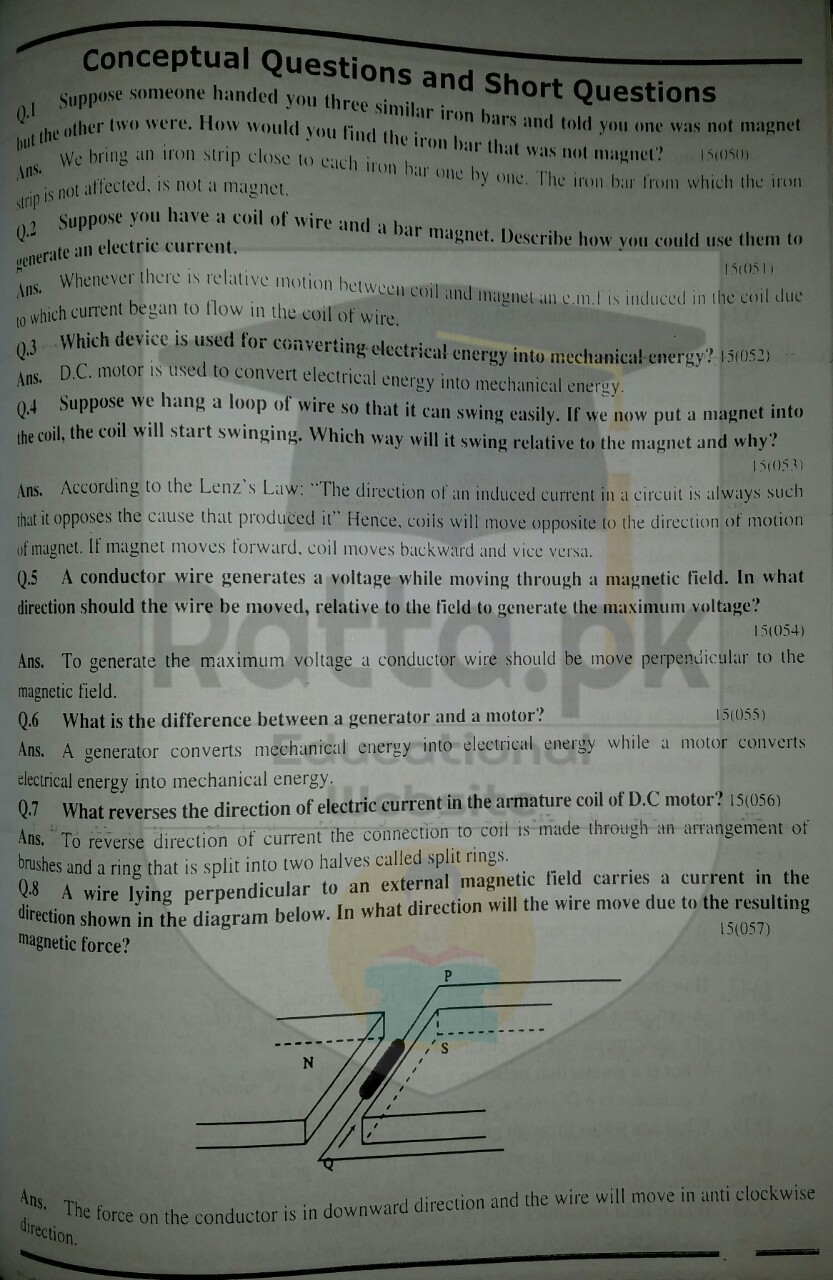 10th Physics Chapter 15 Questions | Matric Physics Notes - Ratta.pk