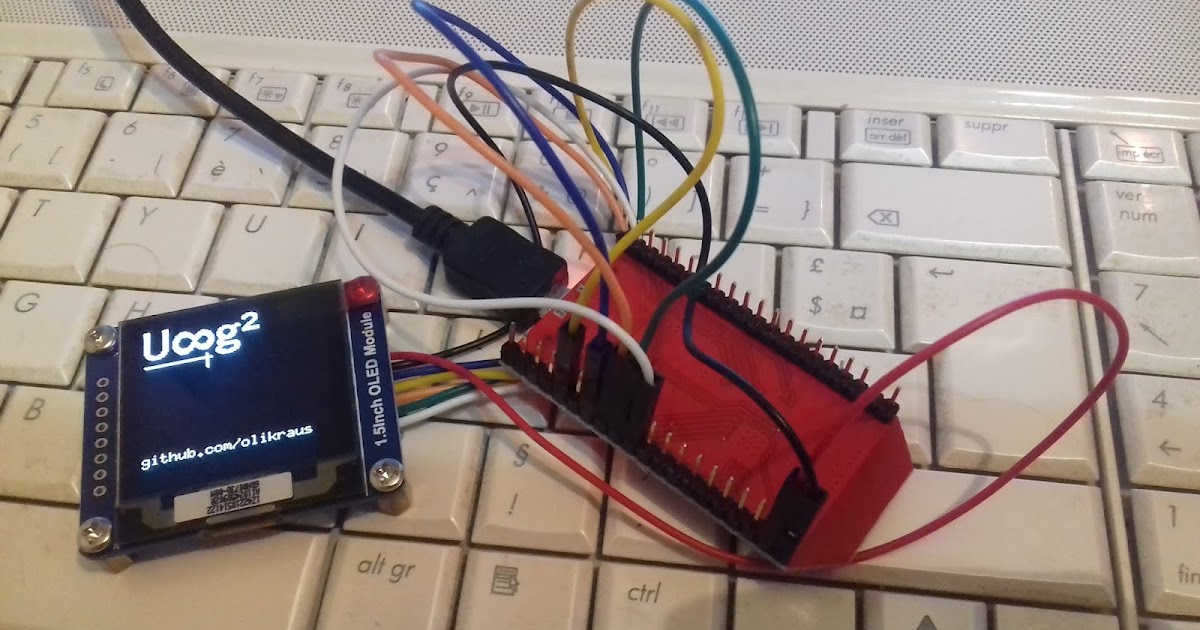 Arduino tehNiq: 128x128 1.5" OLED display with SSD1327 controlled by ESP32