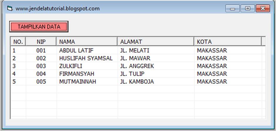 Menampilkan Data ke Listview ~ Jendela Tutorial