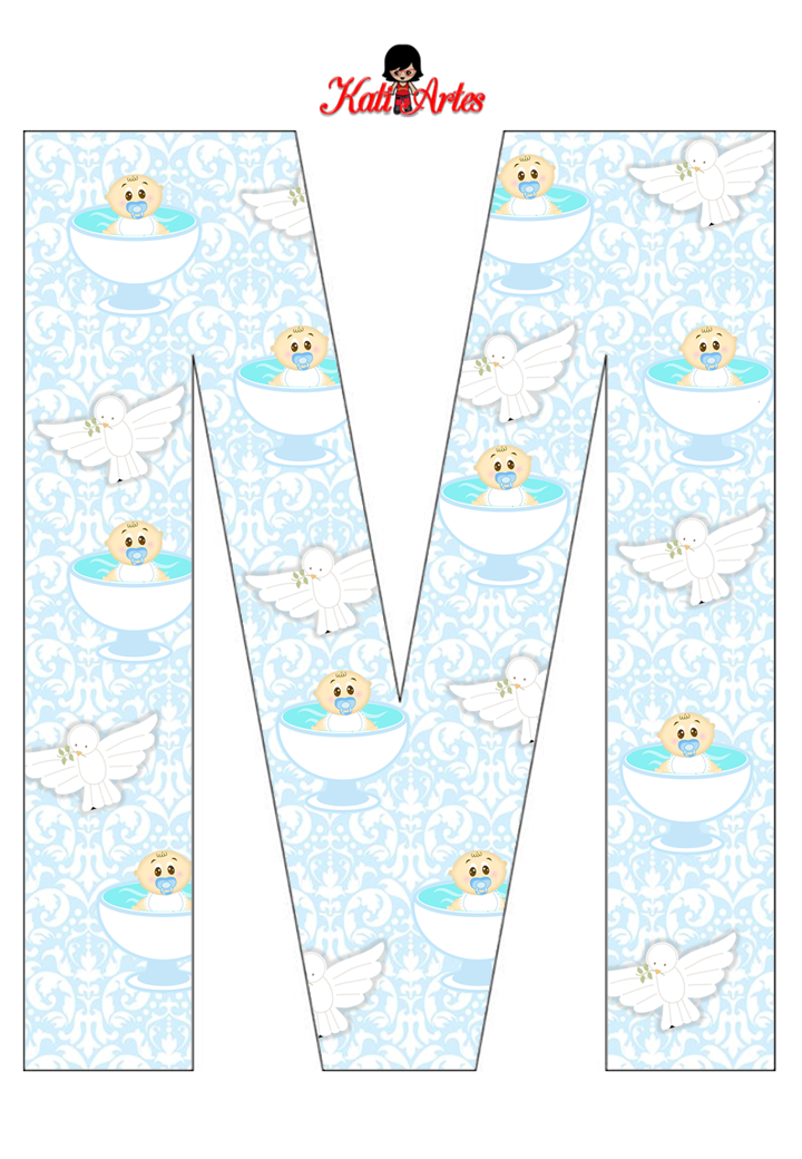 Alfabeto de Angelitos Bebés para Bautismo. - Oh my Alfabetos!