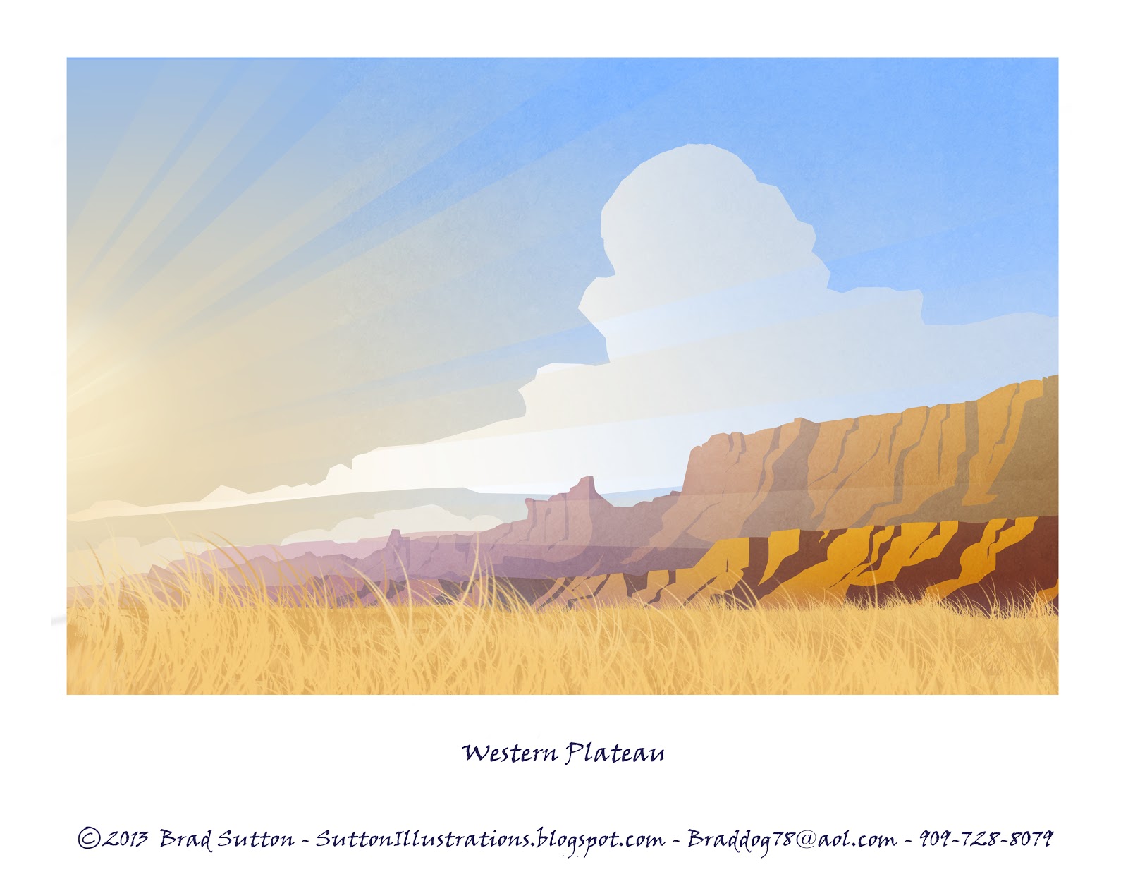 BS Illustrations - Sutton Illustrations: Western Plateau Background ...
