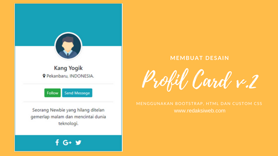 Membuat Desain Profil Card Dengan Bootstrap 4 - Serupa Me