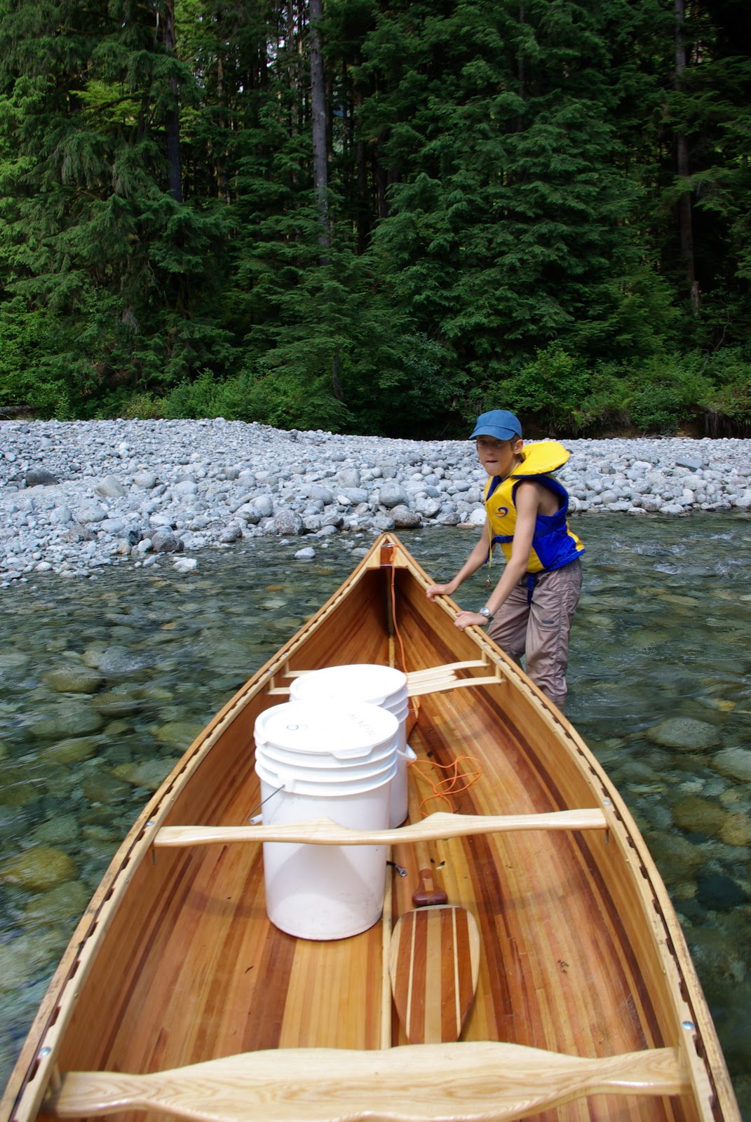 leonardtheadventurer: Homemade wooden strip Canoes, Summer 2009