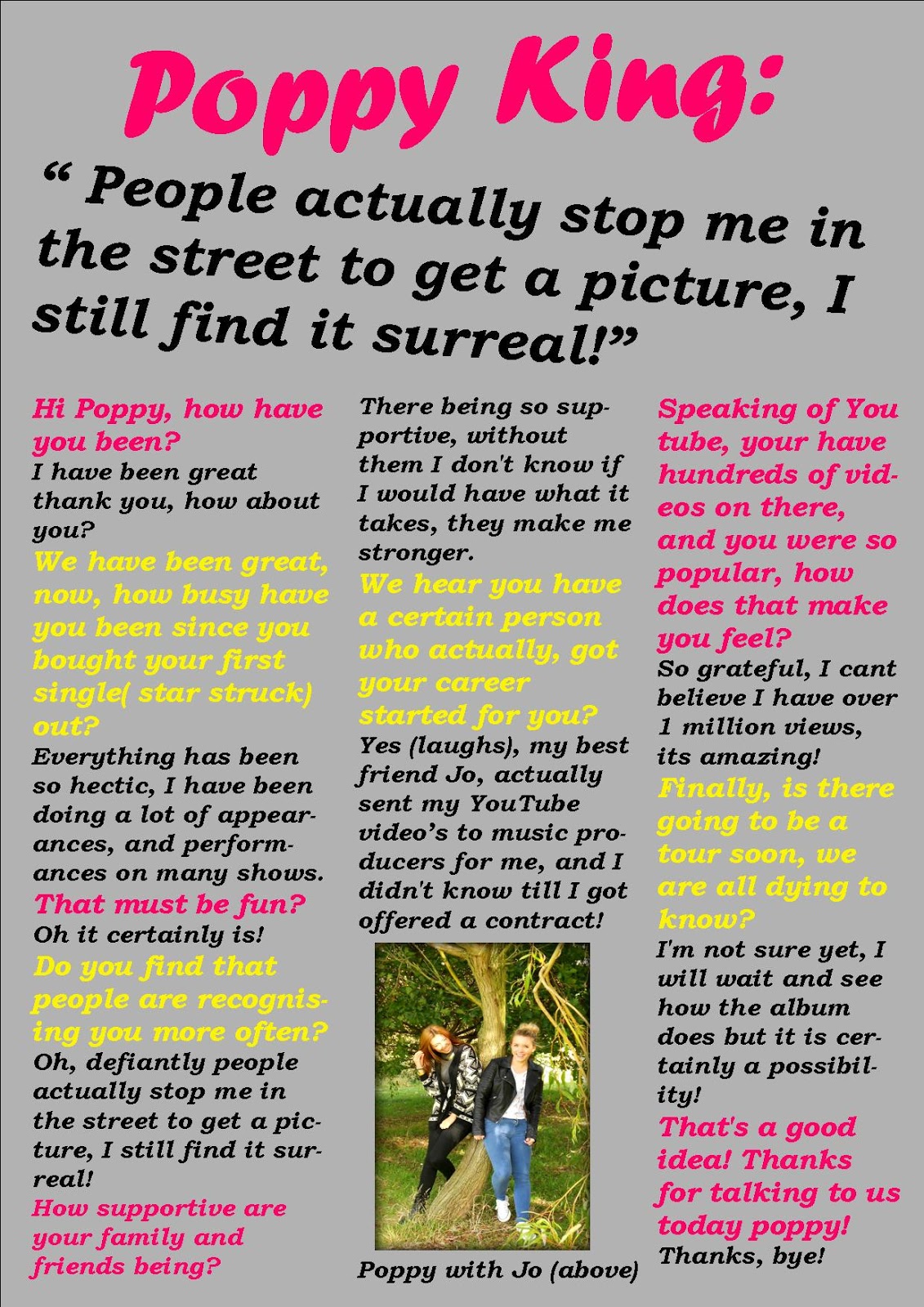 Beth Bowyer AS Media Blog: My Final Double Page Spread Of My Magazine