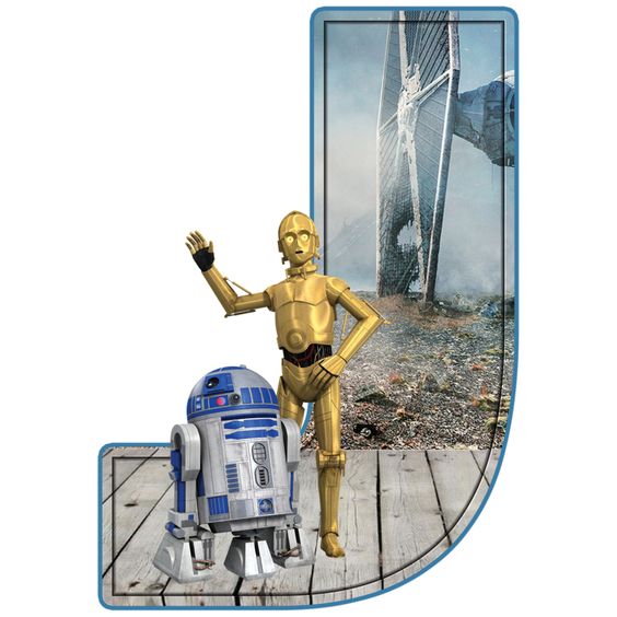 C3PO and R2D2 Letters. Letras de Star Wars. - Oh my Alfabetos!