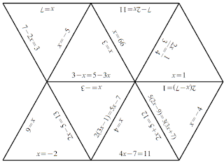 Solving Equations Puzzle ~ TenTors Math Teacher Resources
