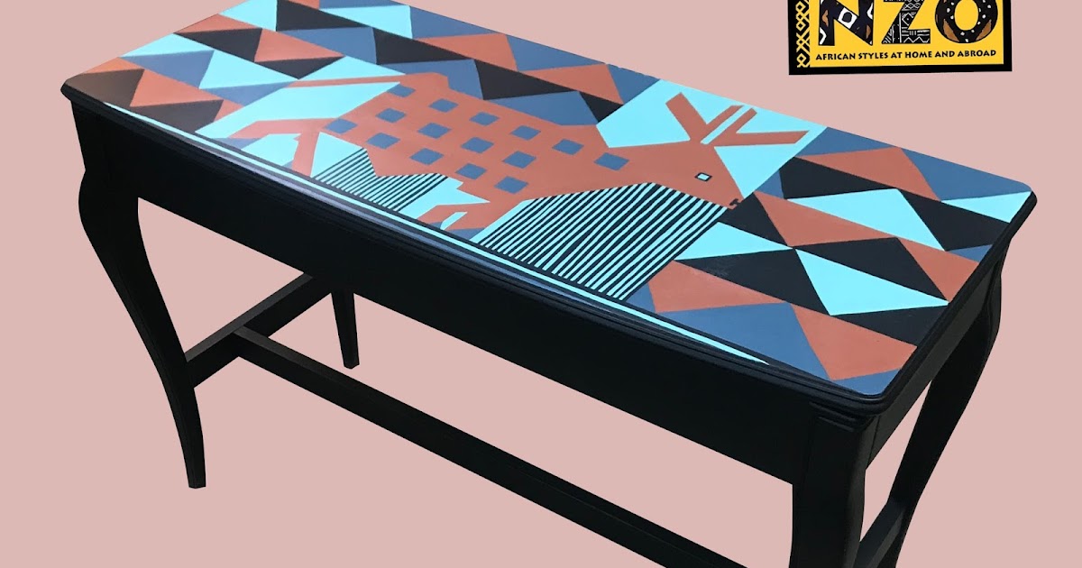Uhuru Furniture & Collectibles: NZO Hand Painted Bench with Yoruba ...