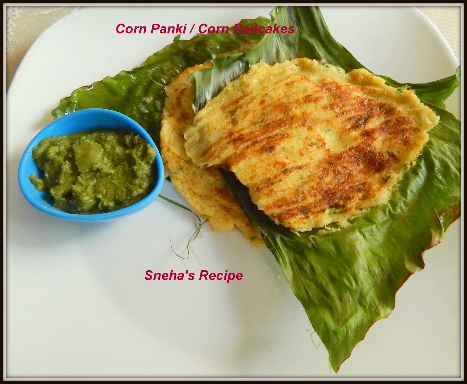 Corn Panki / Corn Pancakes - Sneha's Recipe
