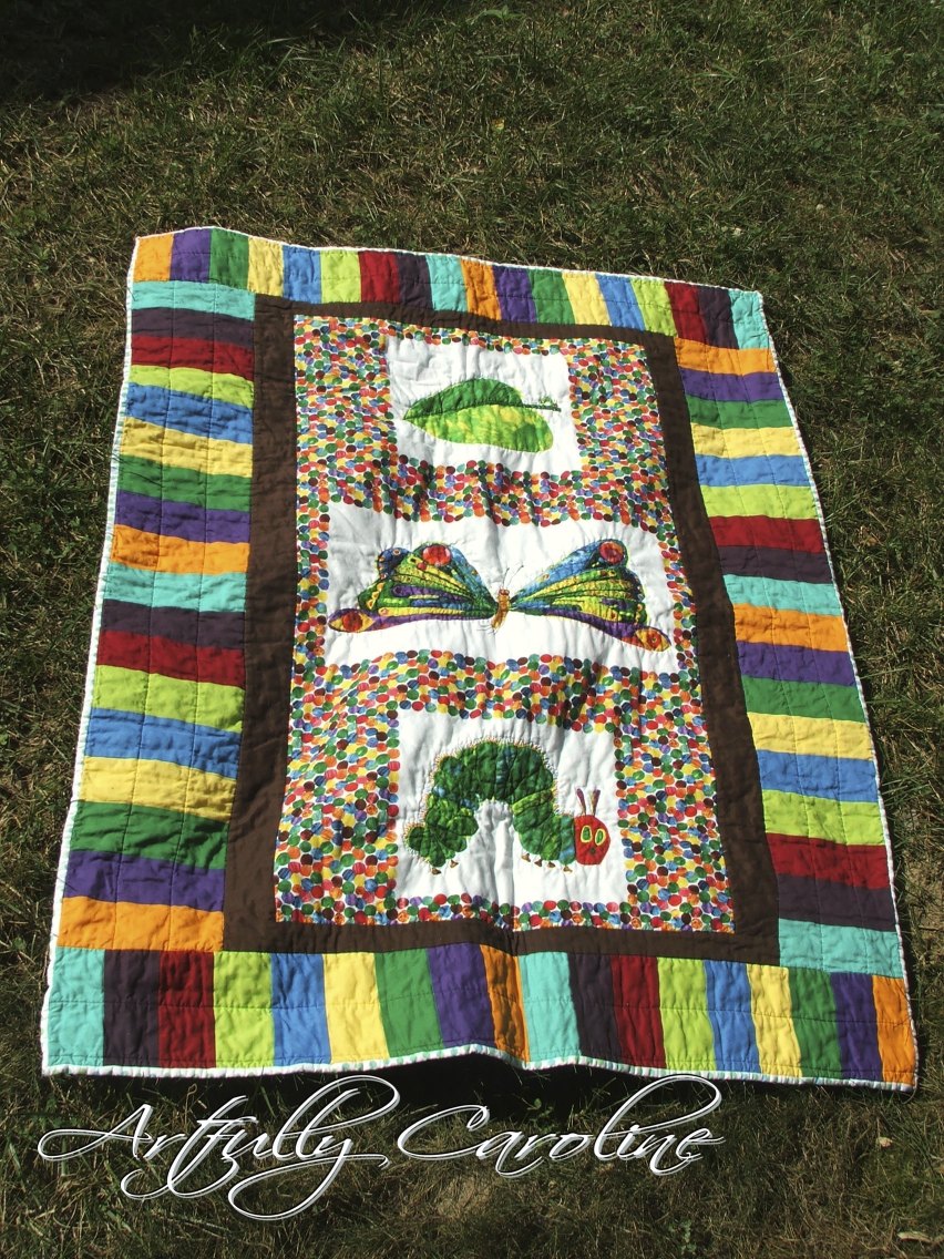 Artfully Caroline: Very Hungry Caterpillar quilt - Finished and delivered