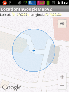 Menampilkan lokasi saat ini di Google Maps menggunakan API V2 dengan SupportMapFragment