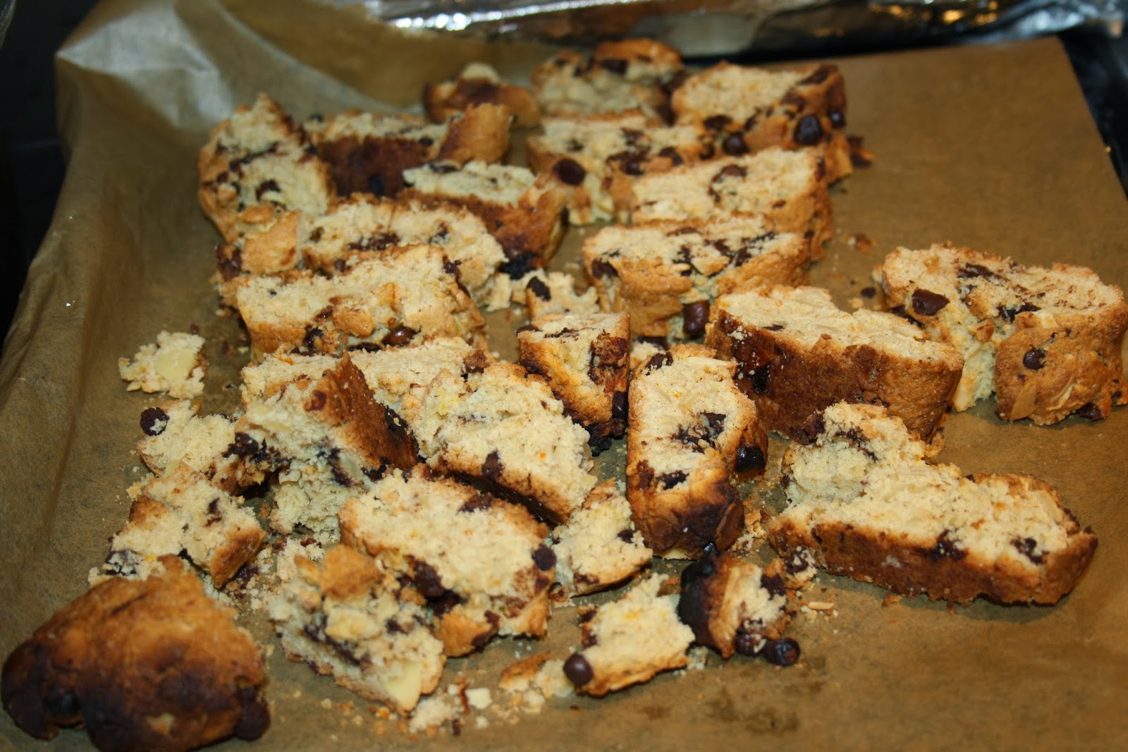 Caroline Makes....: Chocolate Chip Biscotti