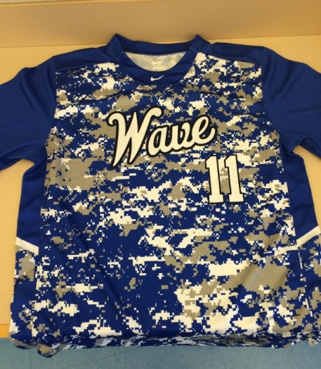 The Blue Wave Sports Blog: New Camo Jerseys for Wave Baseball
