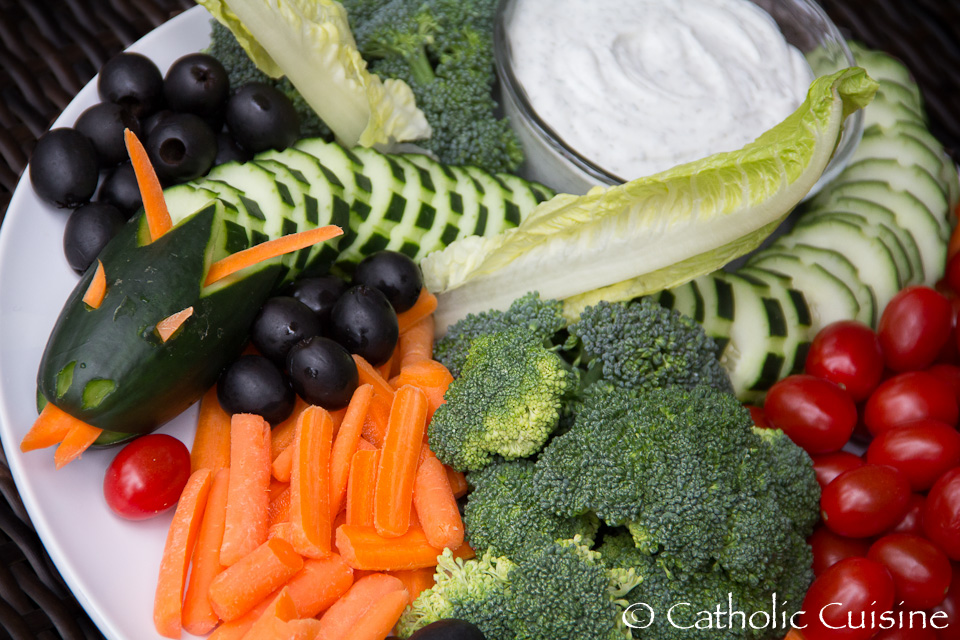 Catholic Cuisine: St. George and the Dragon Veggie Platter