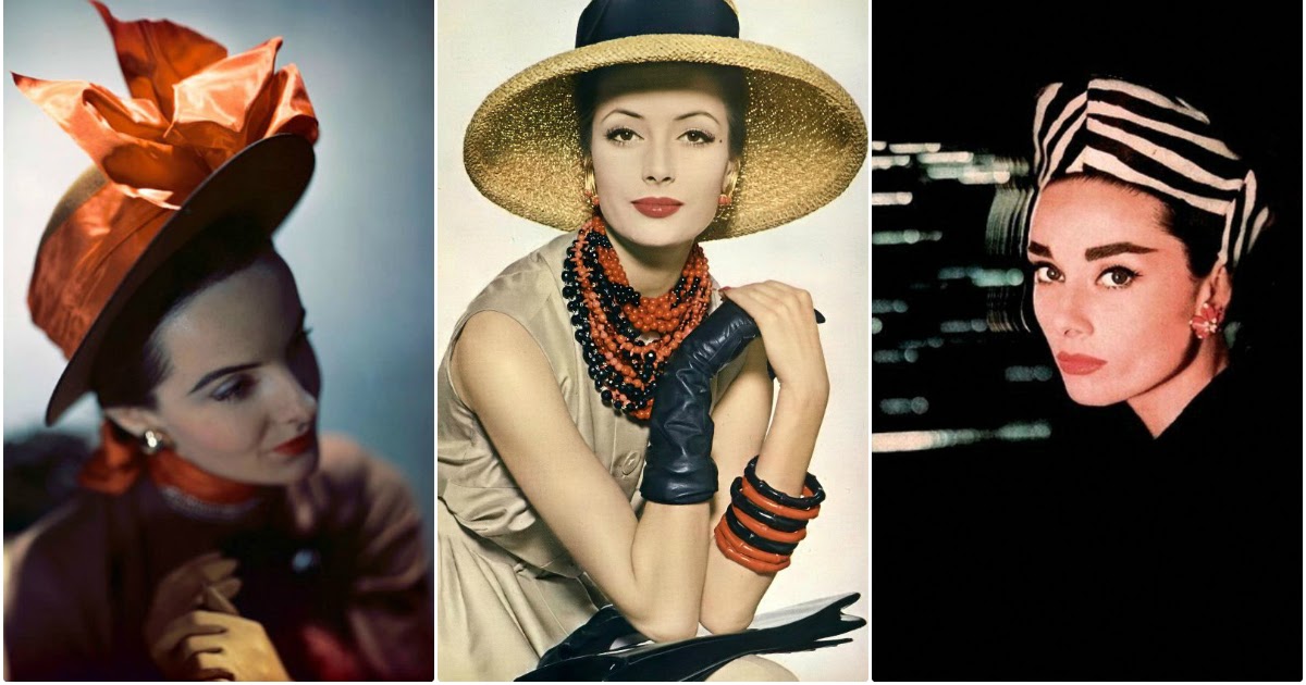 41 Stunning Photos of Models in Unique Hats From the 1940s and 1950s ...