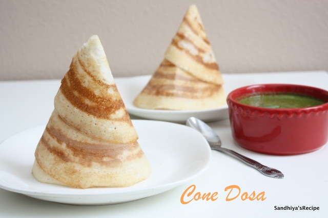 Sandhiya's Cookbook: Cone Dosa | How to make Cone Dosa