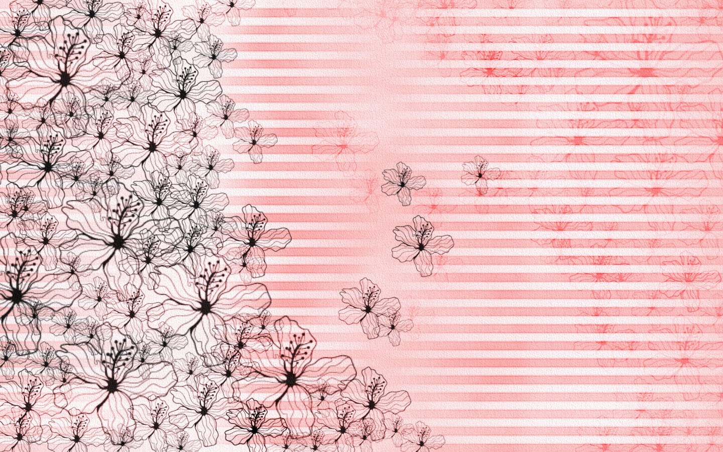 Sh Yn Design: Pink peach floral stripe