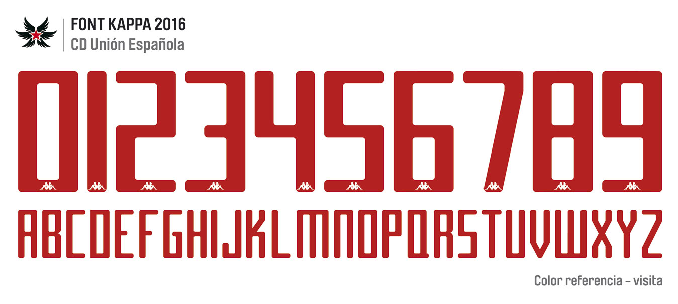 TIPOGRAFIAS Y FONTS: Font CD Unión Española / Kappa 2016