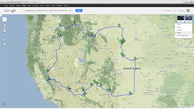 Dan Murphy: Updated Western USA Road Trip Route & Highlights