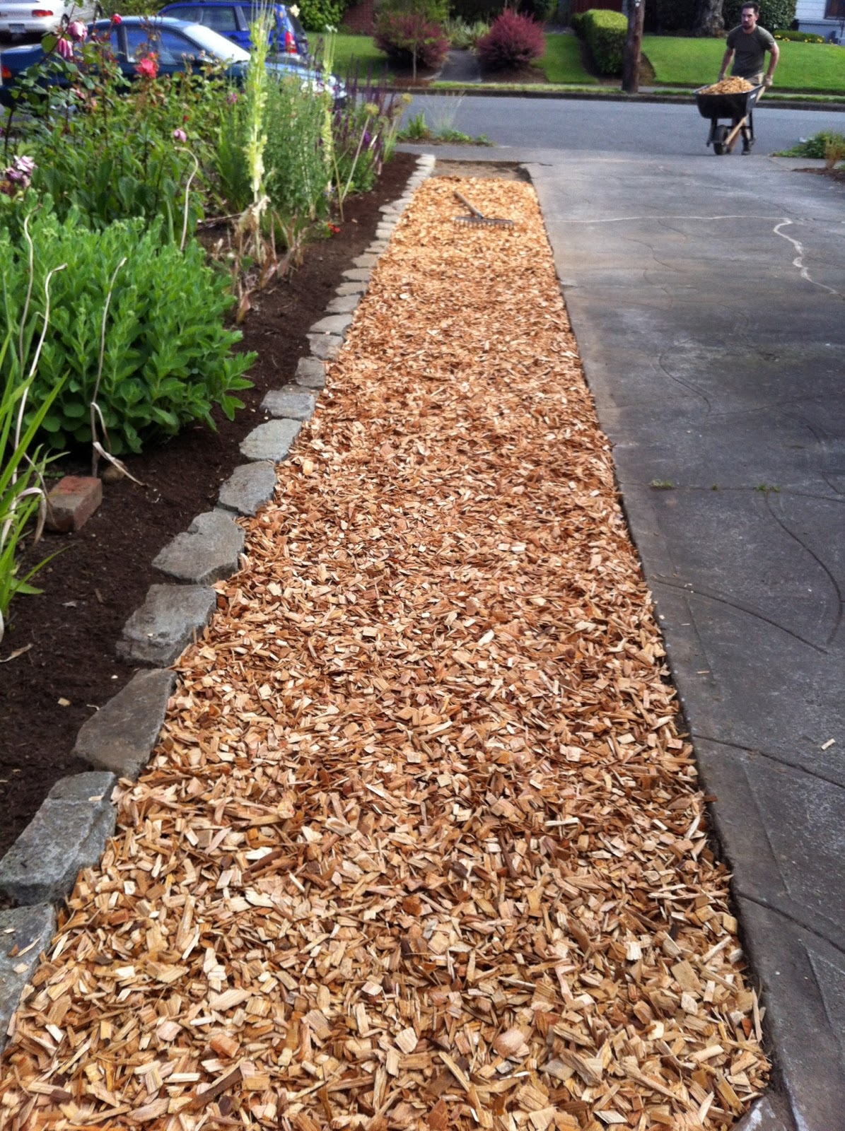 Just a girl with a hammer: I made you a cedar chip wasteland