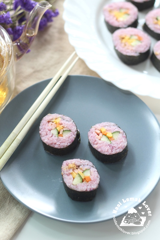 Nasi Lemak Lover: Purple Sweet Potato Sushi 紫薯寿司