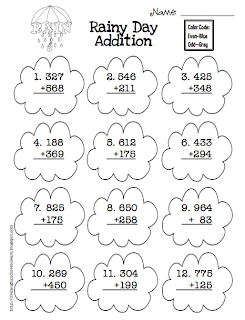 Classroom Freebies Too: Rainy Day Addition