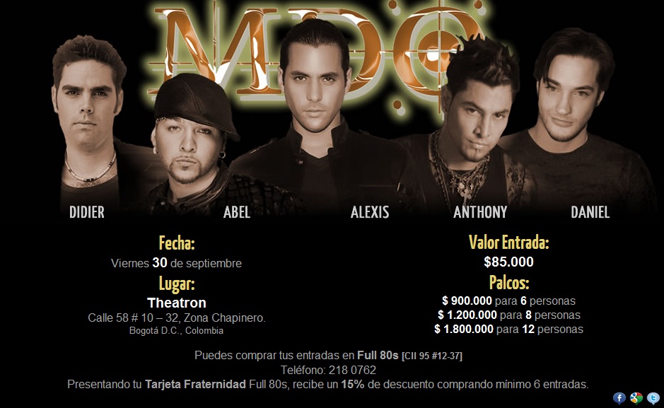 Menudomania Total: Mdo, La Reunion en Colombia