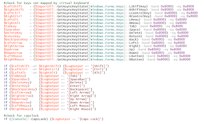 obscuresec: Logging Keys with PowerShell: Get-Keystroke