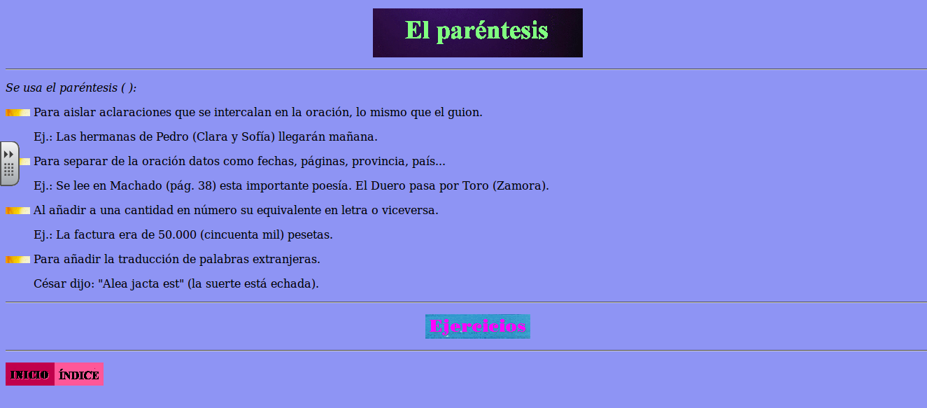 CRECEMOS CON NUESTRO COLE: ORTOGRAFÍA:(LOS PARÉNTESIS)