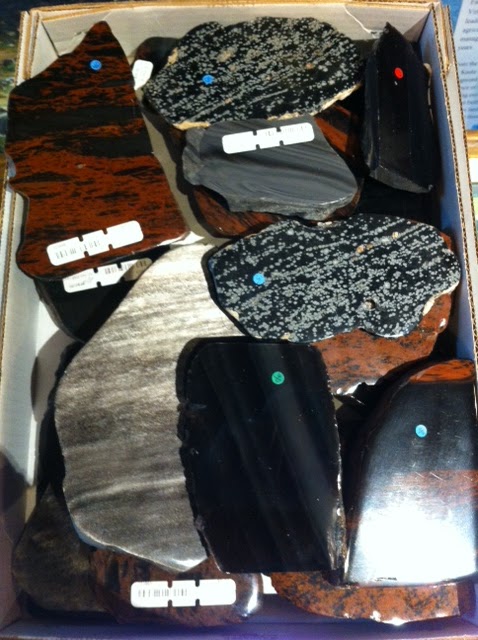 Ironstone Heritage Museum: Obsidian Lapidary slabs