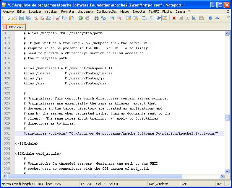 Progress/WebSpeed: WebSpeed com Apache