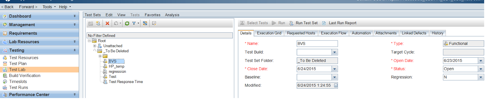 How to create Build Verification Suite in HP ALM/QC