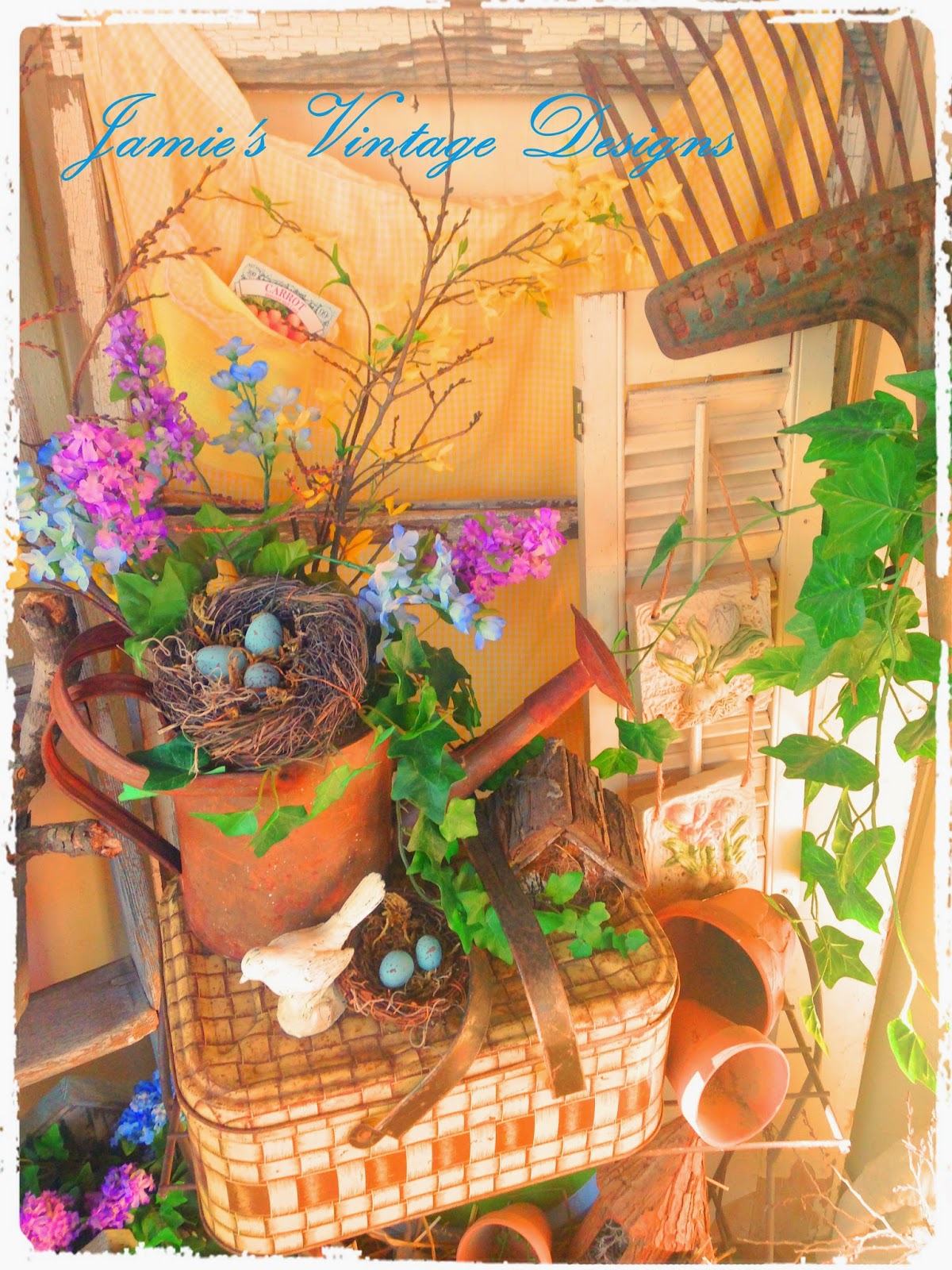 Jamie's Vintage Designs: A Spring Garden Porch