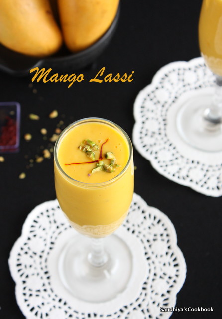 Sandhiya's Cookbook: How to make Mango Lassi | Mango Lassi