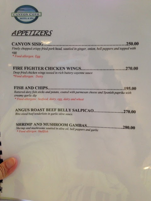 ERICJAZ FOODIES: DINNER AT CANYON COVE