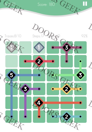 Logic Traces 6x6 Level 21 ~ Doors Geek