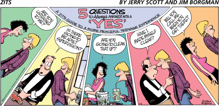 Happy Thoughts Travel Fast (HTTF): Funniest Zits Comics