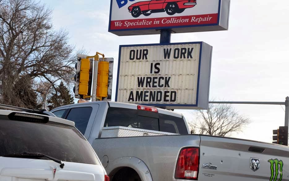 Taken For Granted: Wreck Amended and Wooden Legs Signs