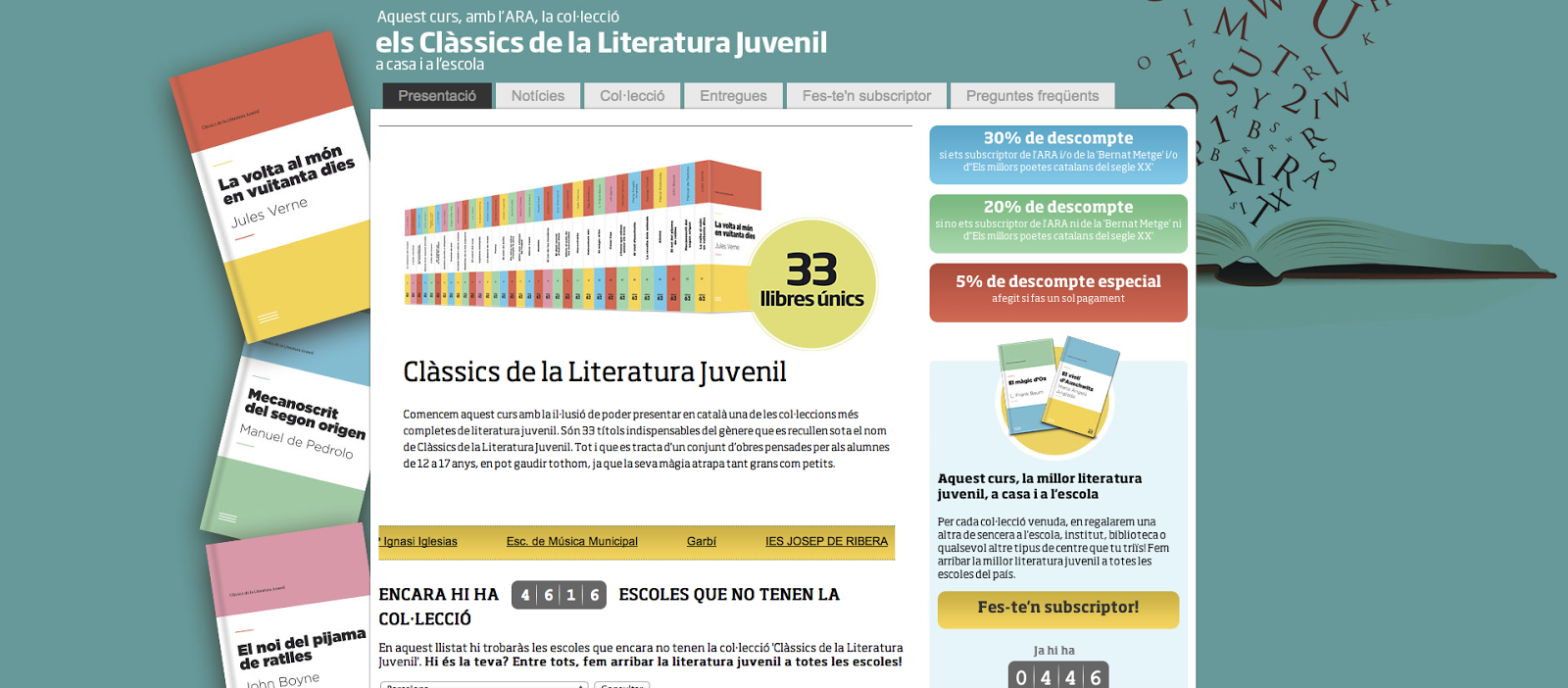 33 CLÀSSICS DE LA LITERATURA JUVENIL ARA A CASA I A L'ESCOLA ...